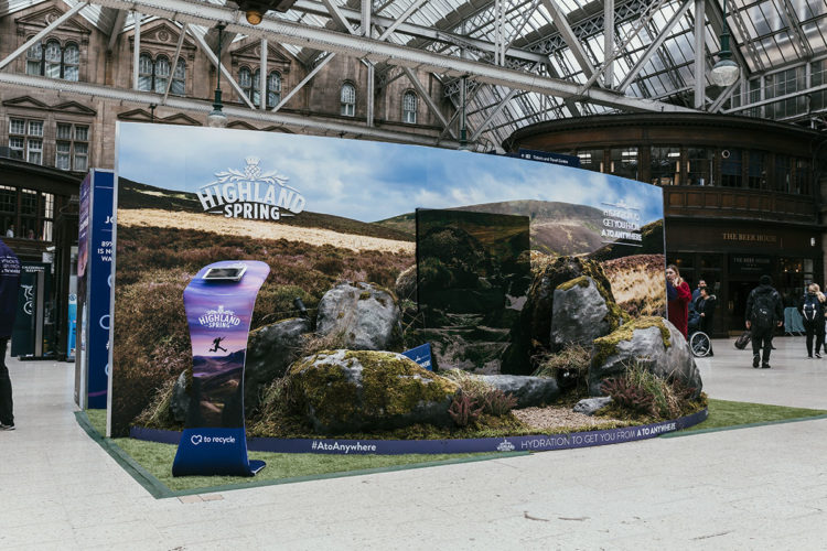 Brand Experience Train Station Roadshow by Highland Spring