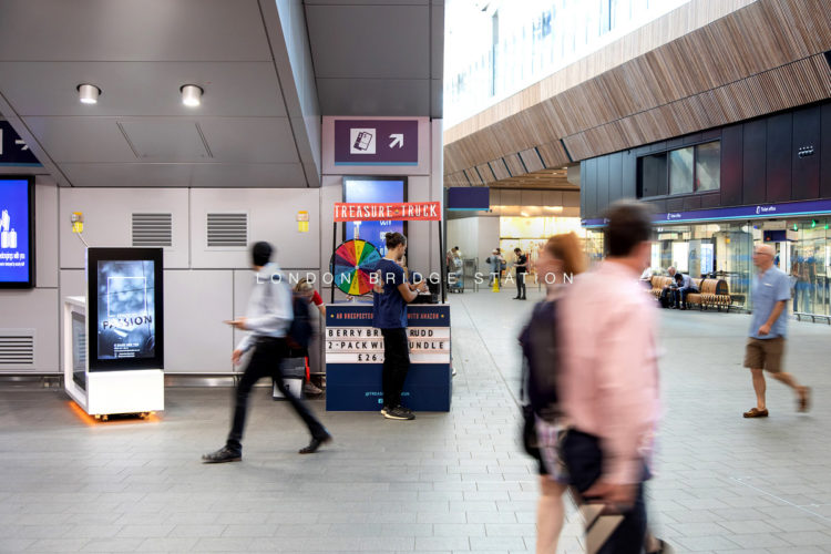 Amazon Treasure Truck Pop-Up Kiosks in Network Rail Train Stations